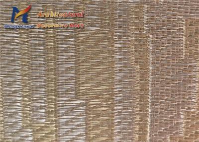China Plain Weave Glass Wire Mesh Dividers 3m Decorative Copper for sale