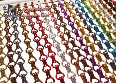 China Lamp Shade Aluminum Chain Curtains 2.0mm Heavy Duty Chain Fly Screen for sale