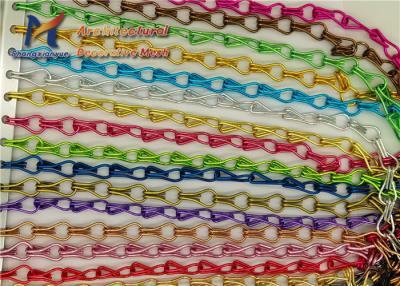 China Restaurant Colorful Aluminum Chain Curtains 2.0mm Decorative Metal Curtain for sale