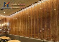 China Ceiling Undulated Industrial Chain Curtains 2.0mm Heavy Metal Chain Link for sale