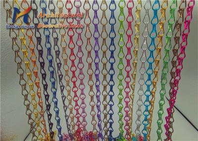 China Beauty Salon Bendable Aluminum Chain Curtains 1.6mm Chain Link Fly Screen for sale