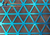 China 1.8mm Perforated Metal Mesh Blue Perforated Aluminium Panels Facade for sale
