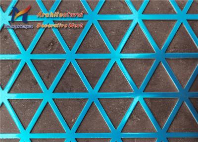 China 1.8mm Perforated Metal Mesh Blue Perforated Aluminium Panels Facade for sale
