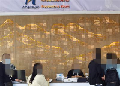 China Irregular Hole Perforated Metal Mesh Sheet Privacy Screen Airports for sale