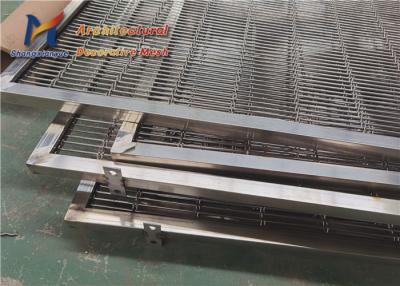 China Grey Architectural Cable Mesh 80mm Decorative Metal Mesh Panels for sale