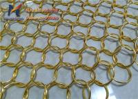 China Golden Yellow Ring Mesh Curtain for sale