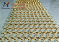 China Golden Yellow Ring Mesh Curtain for sale