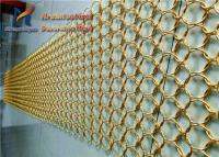 China Golden Yellow Ring Mesh Curtain for sale