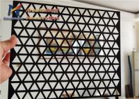 China Triangle Hole Black Perforated Aluminum Mesh 2440mm 1220mm for sale