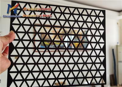 China Triangle Hole Black Perforated Aluminum Mesh 2440mm 1220mm for sale