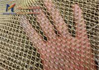 China 2.0mm Golden 316 Stainless Steel Wire Mesh Restaurant Metal Coil Drapery for sale