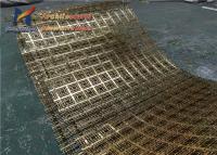 China Decorative Brass Mesh Ceiling Partitions Architectural Woven Wire Mesh for sale