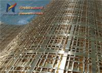China Decorative Brass Mesh Partitions Space dividers Architectural Woven Wire Mesh for sale