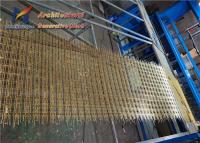 China Decorative Brass Mesh Partitions Space dividers Architectural Woven Wire Mesh for sale