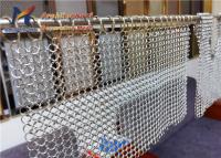 China Chainlink 1.2mm Ring Mesh Curtain Drapery Decorative Dividers Metal Panels for sale