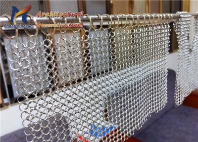 China Chainlink 1.2mm Ring Mesh Curtain Drapery Decorative Dividers Metal Panels for sale