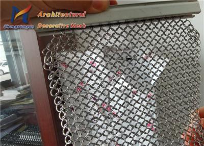 China Transparent 1mm Metal Chain Link Curtains Decorative Ring Partitions Booth Fence for sale
