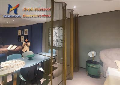 China Wave Type Coil Drapery Mesh Exhibition Hall Metal Dividers Aluminium for sale