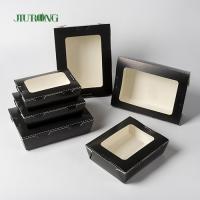 China Waterproof Greaseproof Kraft Take Out Containers PE Coating Food Box 5000 Pcs for sale