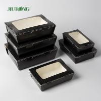 China Waterproof Greaseproof Kraft Take Out Containers PE Coating Food Box 5000 Pcs for sale