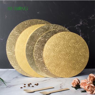 China Food Grade Round Cake Board Base 10 Inch 12 Inch White BRC FSC Certified for sale