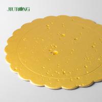 China Anti Water Hexagon Mini Cake Board Grey Food Grade Paper 50pcs for sale