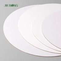 China LFGB Disposable Cake Board Round Pad Golden Drum Cake Plates for sale