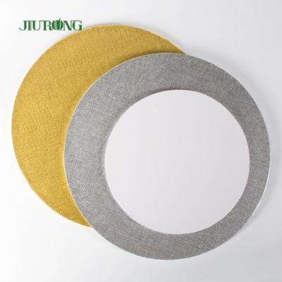 China Eco Friendly Golden Disposable Cake Board Paper Plates 9 inch Food Grade Waterproof Oilproof for sale