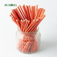 China Disposable Red Chevron Paper Drinking Straw for Boba Tea for sale