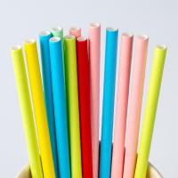 China 12mm 10mm Sharp Ending Bubble Tea Straw Individual Wrap Biodegradable Paper Straw 200pcs for sale
