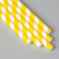 China Colorful Stripe Box Packed Disposable Paper Straw Eco - Friendly for sale