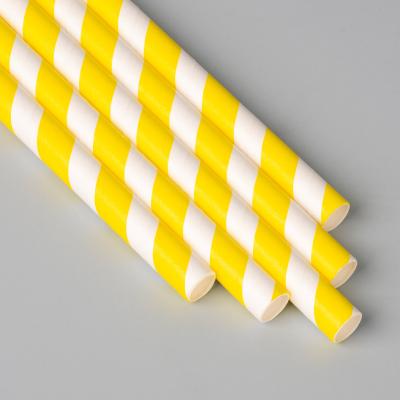 China Colorful Stripe Box Packed Disposable Paper Straw Eco - Friendly for sale