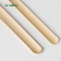 China Custom Biodegradable Sugarcane Bagasse Cutlery Set Knife Fork Spoon 95mm for sale