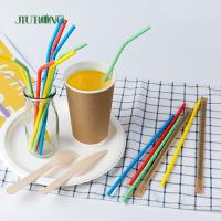 China Bio Custom Straight Paper Drinking Straw For Coffee Boba Tea for sale