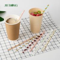 China Commercial Biodegradable Kraft Paper Straw For Christmas Party for sale