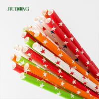 China FDA Dot Printing Stripe Paper Straw 10000pcs Custom Size for Takeaway Food Services for sale