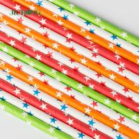 China FDA Dot Printing Stripe Paper Straw 10000pcs Custom Size for Takeaway Food Services for sale
