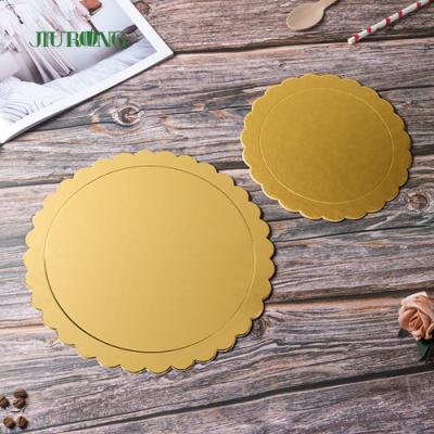 China Golden Biodegradable Disposable Cake Board Holder 12-14 Inch for sale