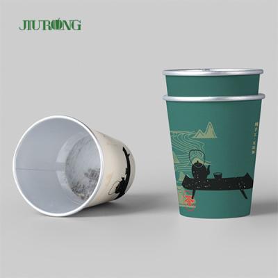 China PE Coated Round Disposable Paper Cup 8oz Custom Printing Kraft Coffee Cup for sale