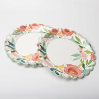China Disposable Round Paper Plates 7 9 10 Inch Food Grade Eco Friendly Party Supplies for sale
