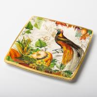 China Eco Friendly Small Square Paper Plates Holiday Party Supplies Dish Tableware Set for sale