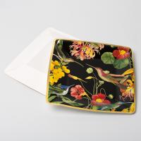 China Oilproof Square Biodegradable Paper Plates 9 inch Eco Friendly Party Tableware Set for sale