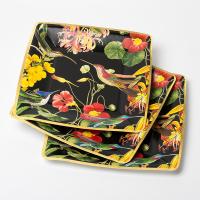 China Oilproof Square Biodegradable Paper Plates 9 inch Eco Friendly Party Tableware Set for sale