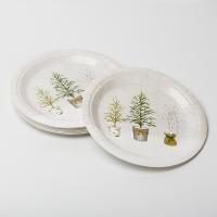 China LFGB Biodegradable Compostable Paper Plates 9 inch Eco Friendly Birthday Party Tableware Set for sale