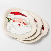 China FDA Disposable Santa Claus Paper Plate Set 7 Inch Christmas Party Supplies for sale
