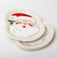 China FDA Disposable Santa Claus Paper Plate Set 7 Inch Christmas Party Supplies for sale