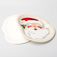 China FDA Disposable Santa Claus Paper Plate Set 7 Inch Christmas Party Supplies for sale