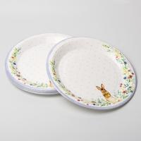 China Disposable Cute Rabbit Paper Plate Set 7 inch Child Party Supplies Food Grade Eco Friendly for sale