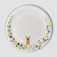 China Disposable Cute Rabbit Paper Plate Set 7 inch Child Party Supplies Food Grade Eco Friendly for sale