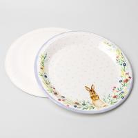 China Disposable Cute Rabbit Paper Plate Set 7 inch Child Party Supplies Food Grade Eco Friendly for sale